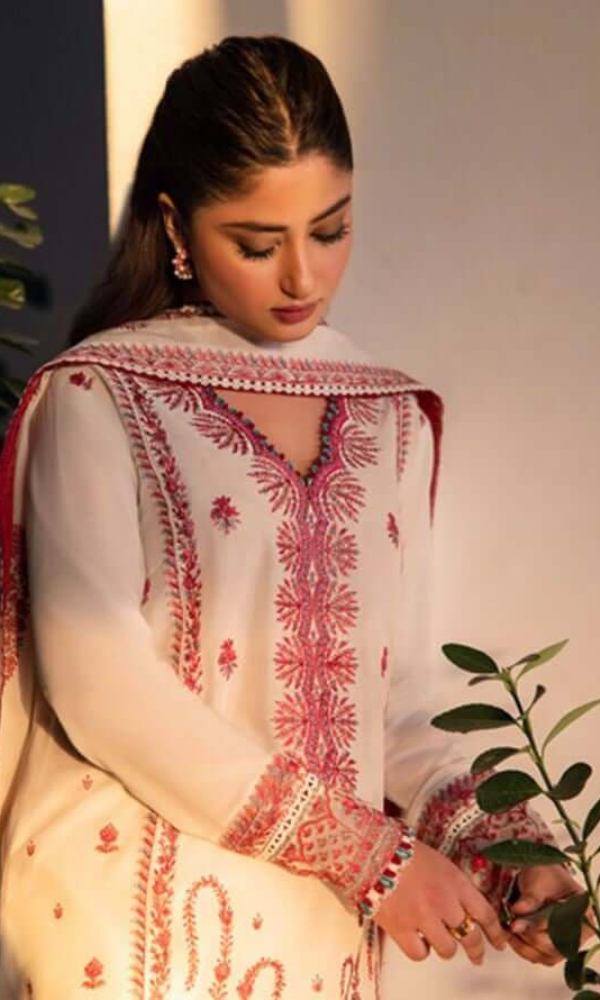 Maria.B 3PC - Heavy Embroidered Dhanak Suit ( Full Embroidered Dhanak – AROOSH