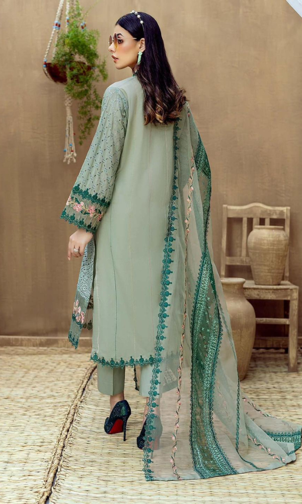 Bareeze - 3PC Chickan Kari Embroidered Lawn Suit - GAKA2441 – AROOSH