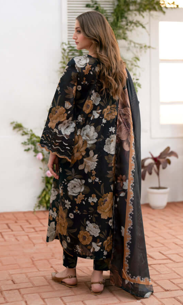 Baroque 3PC - Digital Printed Lawn Suit Printed Lawn Dupatta Baroque#0 – AROOSH