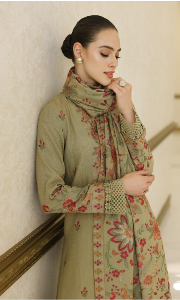 Bareeze 3PC - Heavy Embroidered Dhanak Suit ( Full Embroidered Dhanak ...